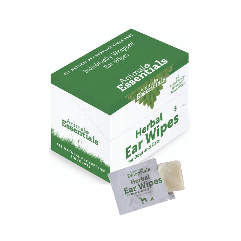 Animal Essentials Herbal Ear Wipes (20 count) – Furly's Pet Supply