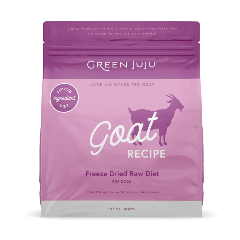 Green Juju Goat Recipe Freeze Dried Dog Food 14oz – Furly's Pet Supply