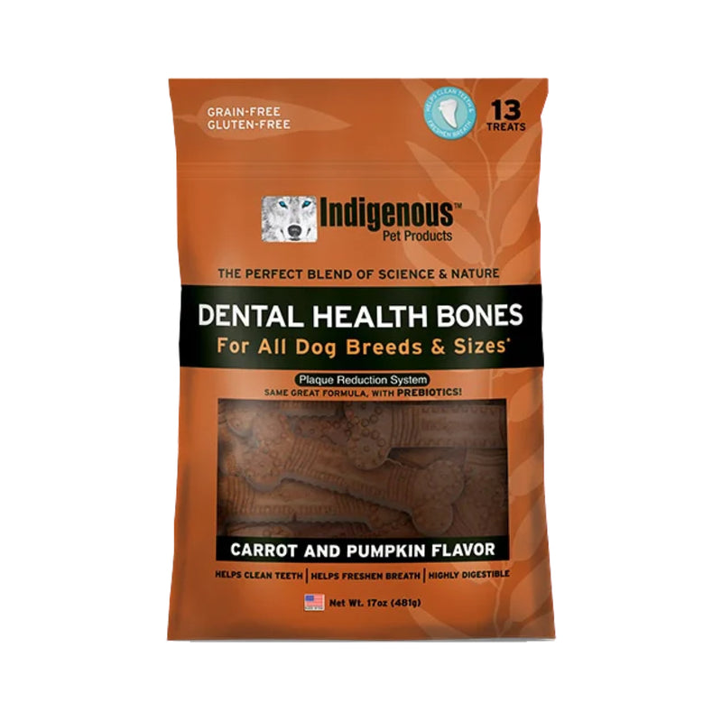 Indigenous Dental Chews Carrot & Pumpkin Flavor 17oz – Furly's Pet Supply
