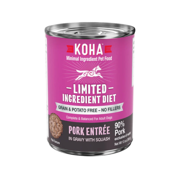 KOHA Limited Ingredient Pork Entrée Canned Dog Food – Furly's Pet Supply