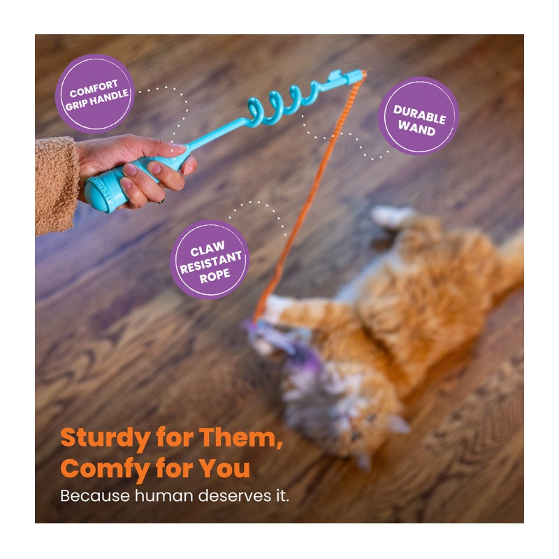 CatStages Cat-apult Spring Wand Teaser Wand – Furly's Pet Supply