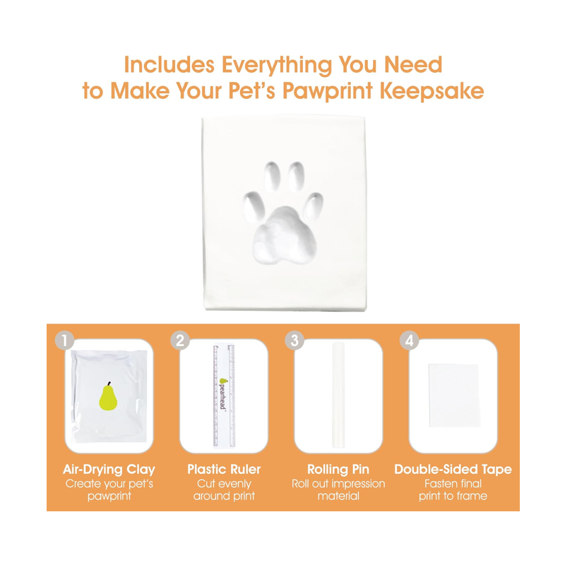 Pearhead Clay Paw Print Desk Frame Black – Furly's Pet Supply