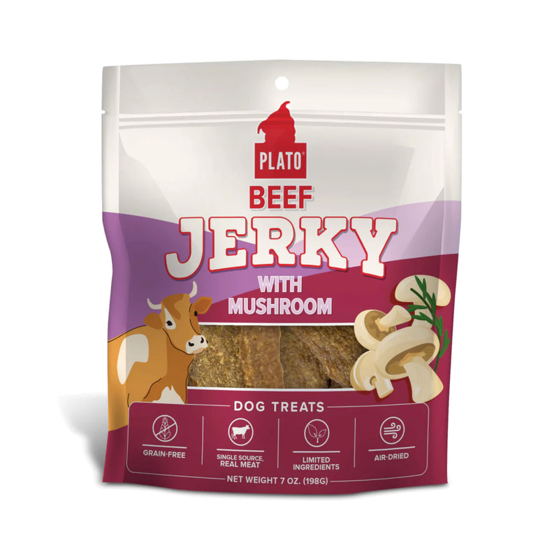 Plato Beef Jerky with Mushrooms – Furly's Pet Supply