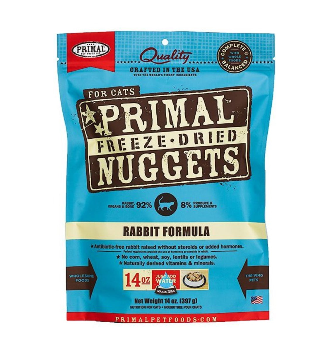 Primal Freeze-Dried Rabbit Cat Food 14oz – Furly's Pet Supply