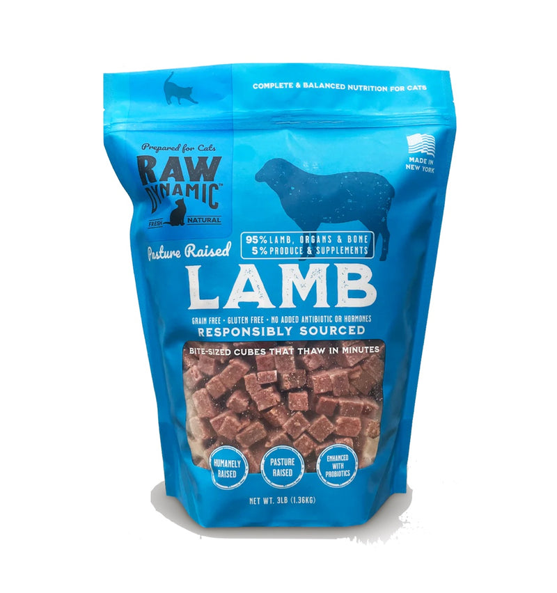Raw Dynamic Cat Frozen Raw Lamb 3lb – Furly's Pet Supply