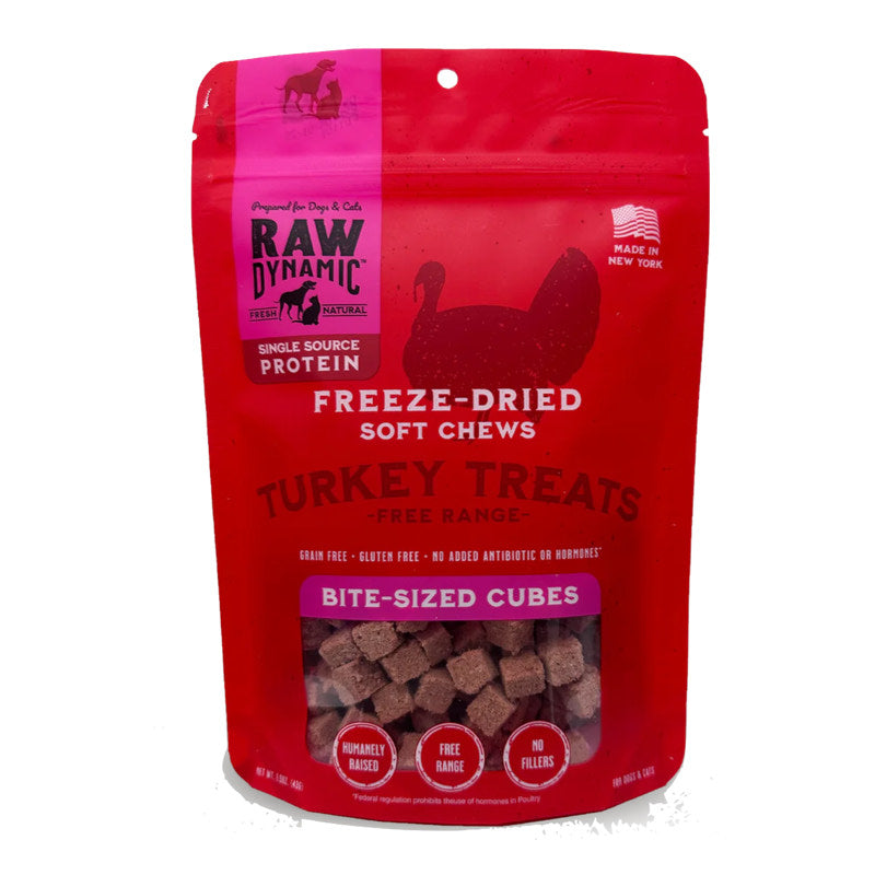 Raw Dynamic Freeze Dried Turkey Treats 1.5oz – Furly's Pet Supply