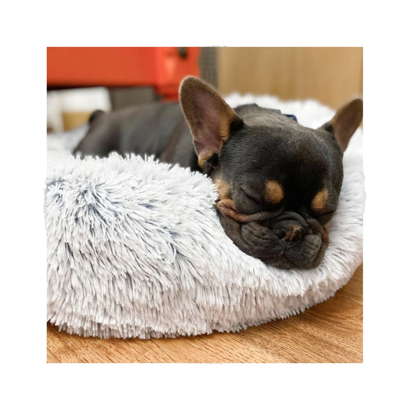 Tall Tails Cuddle Donut Bed Frosted Grey/ White – Furly's Pet Supply