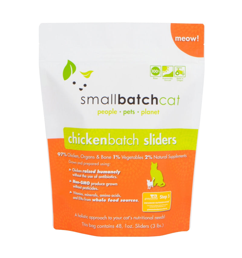 Smallbatch Frozen Raw Cat Chicken Sliders 3lb – Furly's Pet Supply