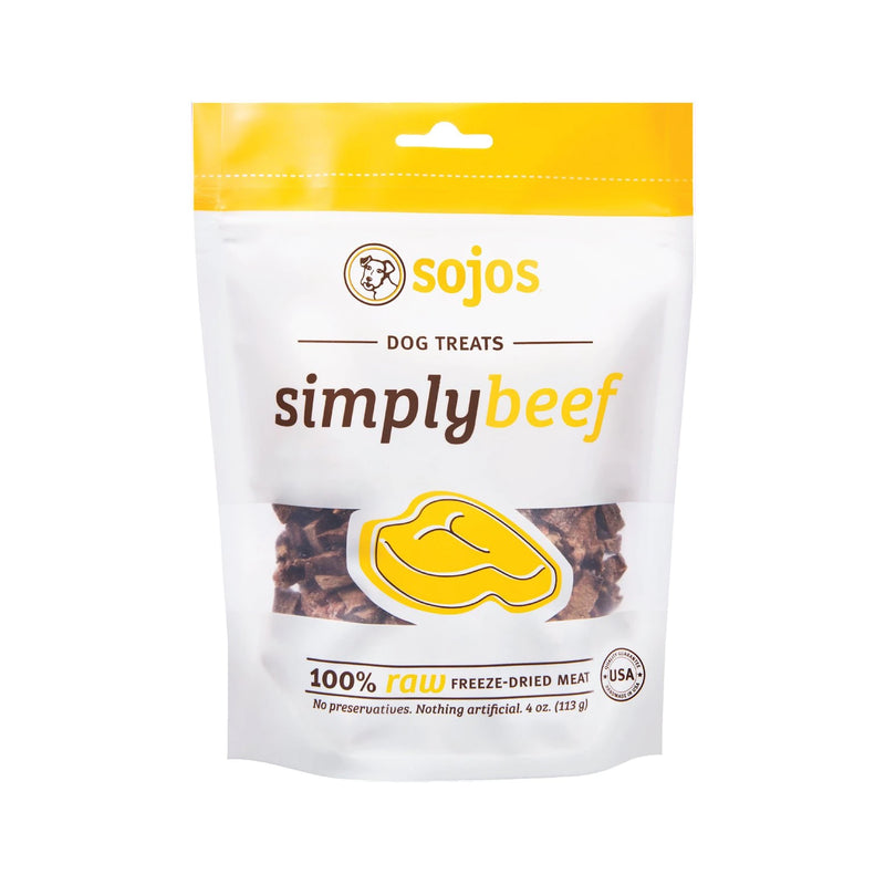 Sojos Simply Beef Freeze-Dried Treats 4oz – Furly's Pet Supply